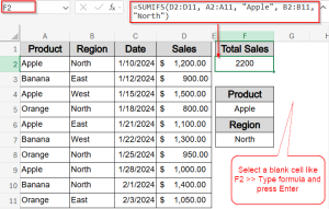 SUMIFS with Multiple Criteria across Columns and Rows in Excel - Excel Insider