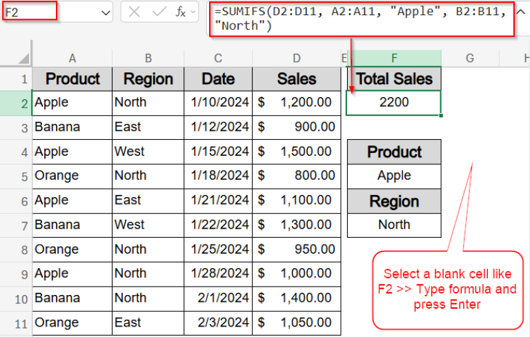 Sumifs With Multiple Criteria Across Columns And Rows In Excel Excel 6027