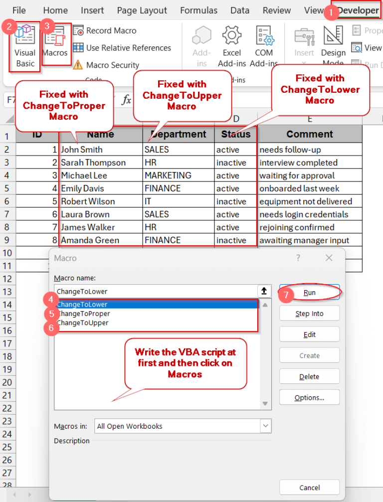 How to Change Case in Excel Without Formula (3 Different Ways) - Excel ...