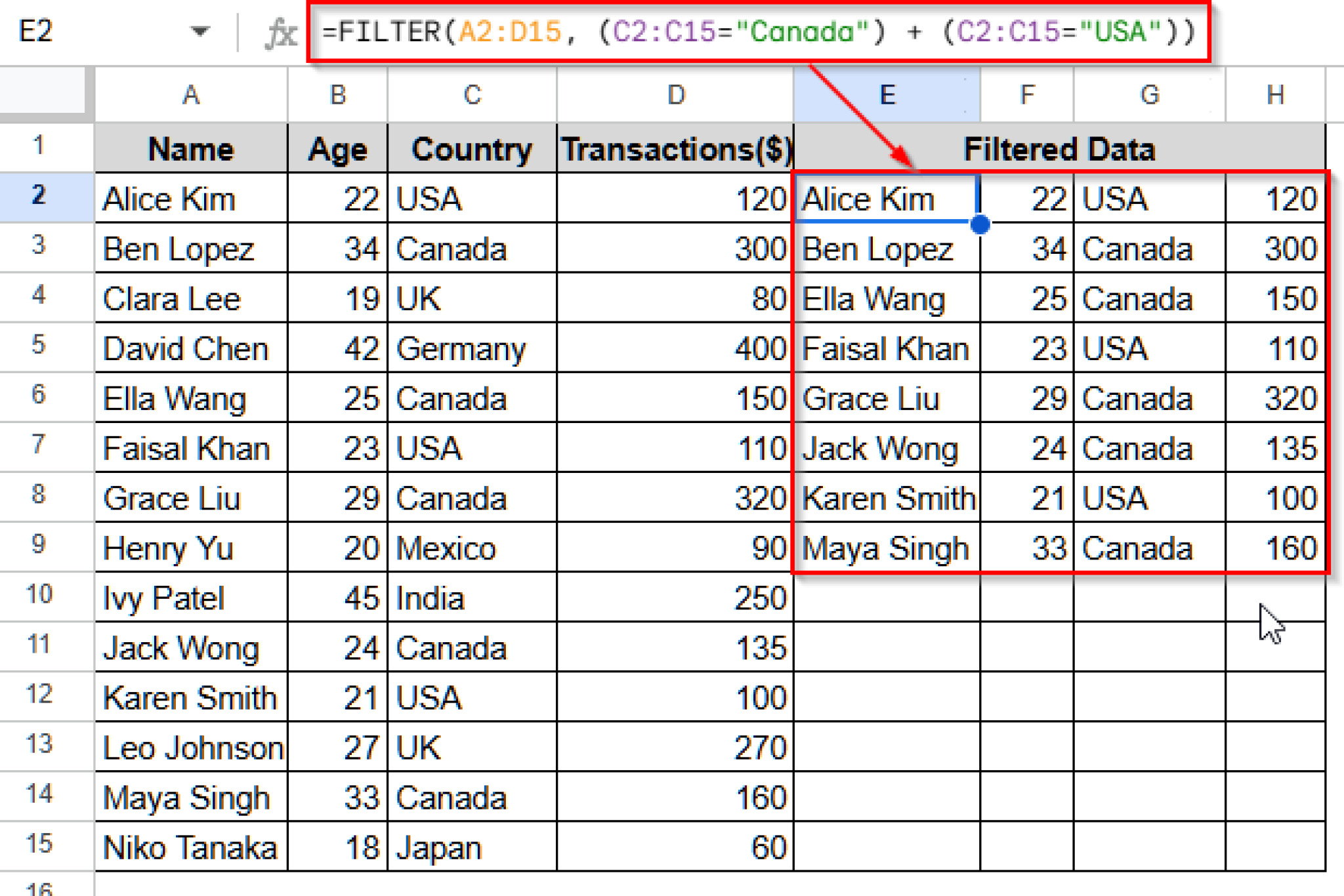 Google Sheets FILTER with the OR Condition (3 Useful Examples) - Excel ...