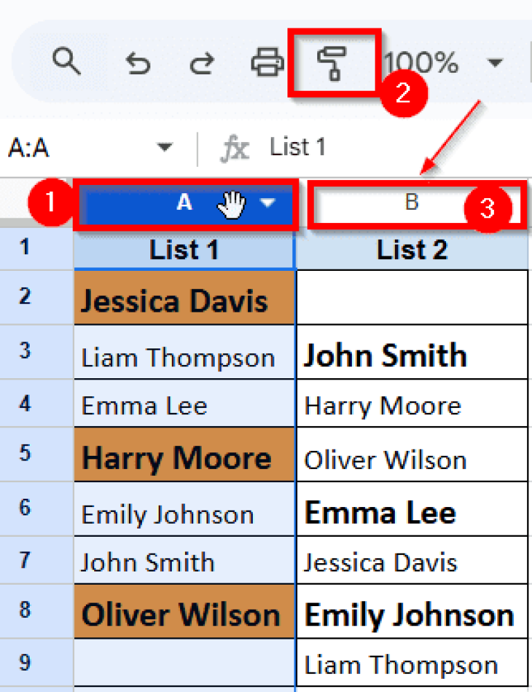 How to Copy Format in Google Sheets (3 Simple Ways) - Excel Insider