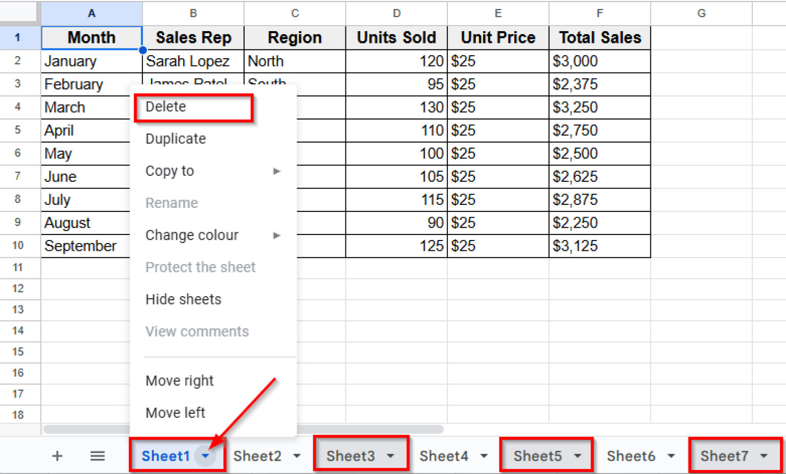 How to Delete Multiple Sheets in Google Sheets (3 Suitable Ways) - Excel Insider