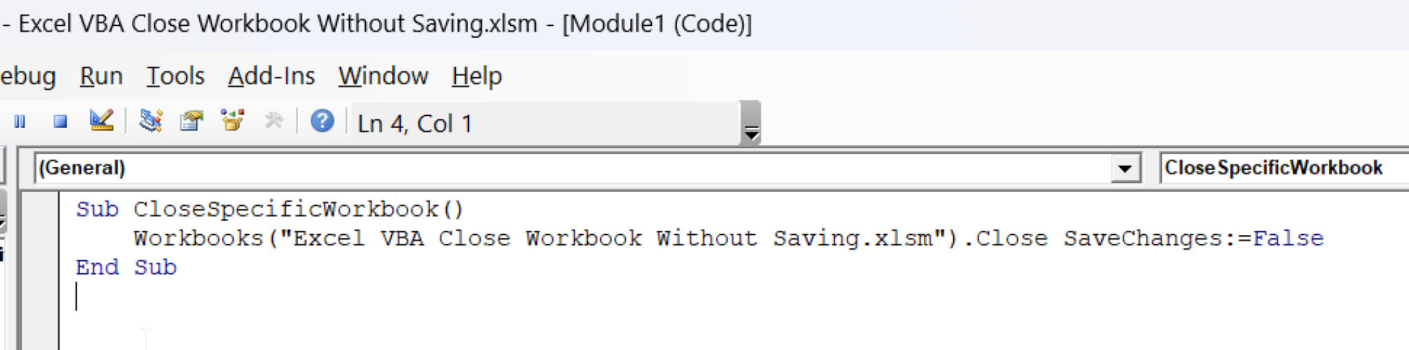 How To Close Workbook Without Saving In Excel Vba Excel Insider