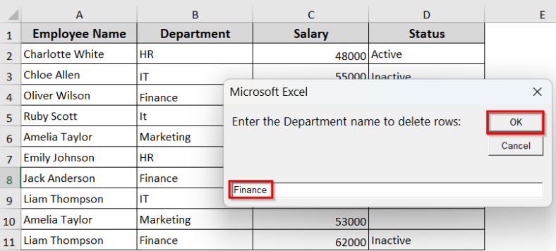 How to Delete Row Based on Cell Value in Excel VBA (7 Methods) - Excel Insider