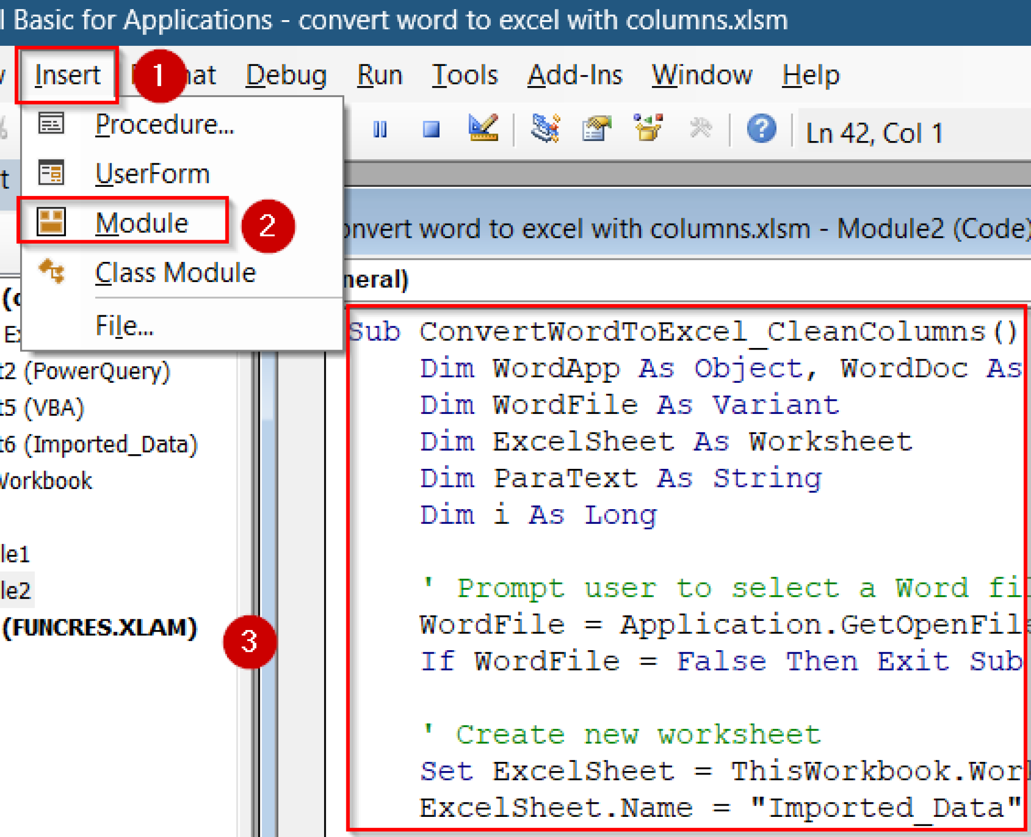How to Convert Word to Excel with Columns (2 Suitable Ways) - Excel Insider