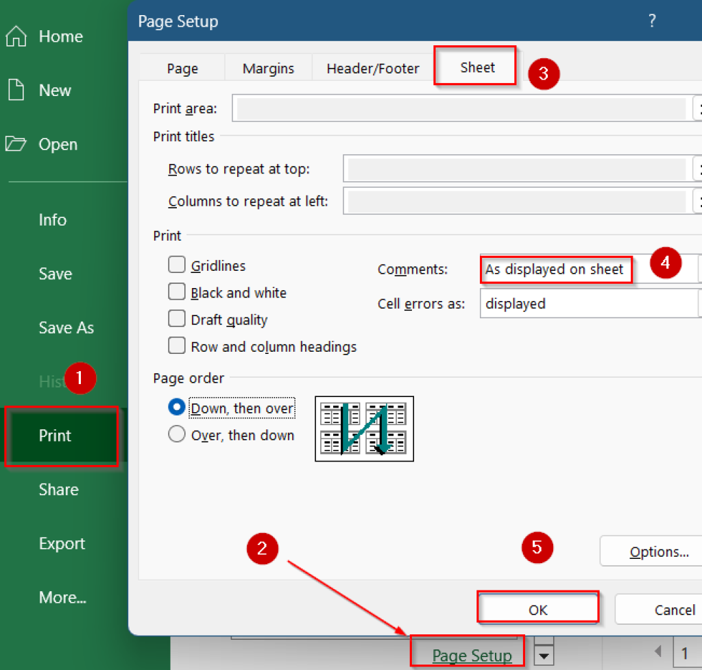 How to Print with Comments in Excel (2 Suitable Ways) - Excel Insider