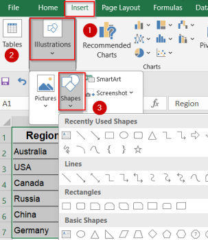 How to Map Data in Excel (with Built-in Map & Custom Shapes) - Excel ...