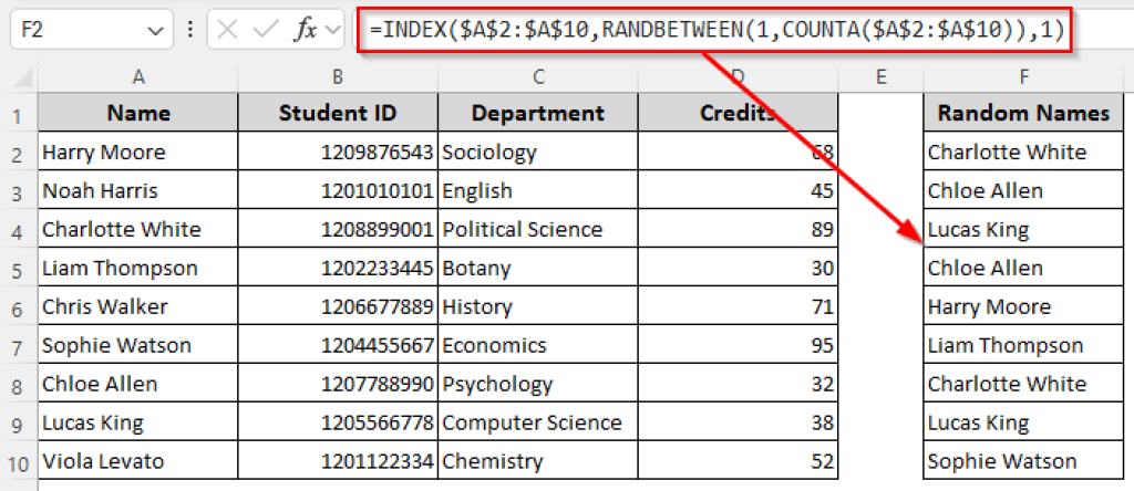 How to Randomize a List of Names in Excel (6 Quick Methods) - Excel Insider