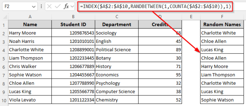 How to Randomize a List of Names in Excel (6 Quick Methods) - Excel Insider