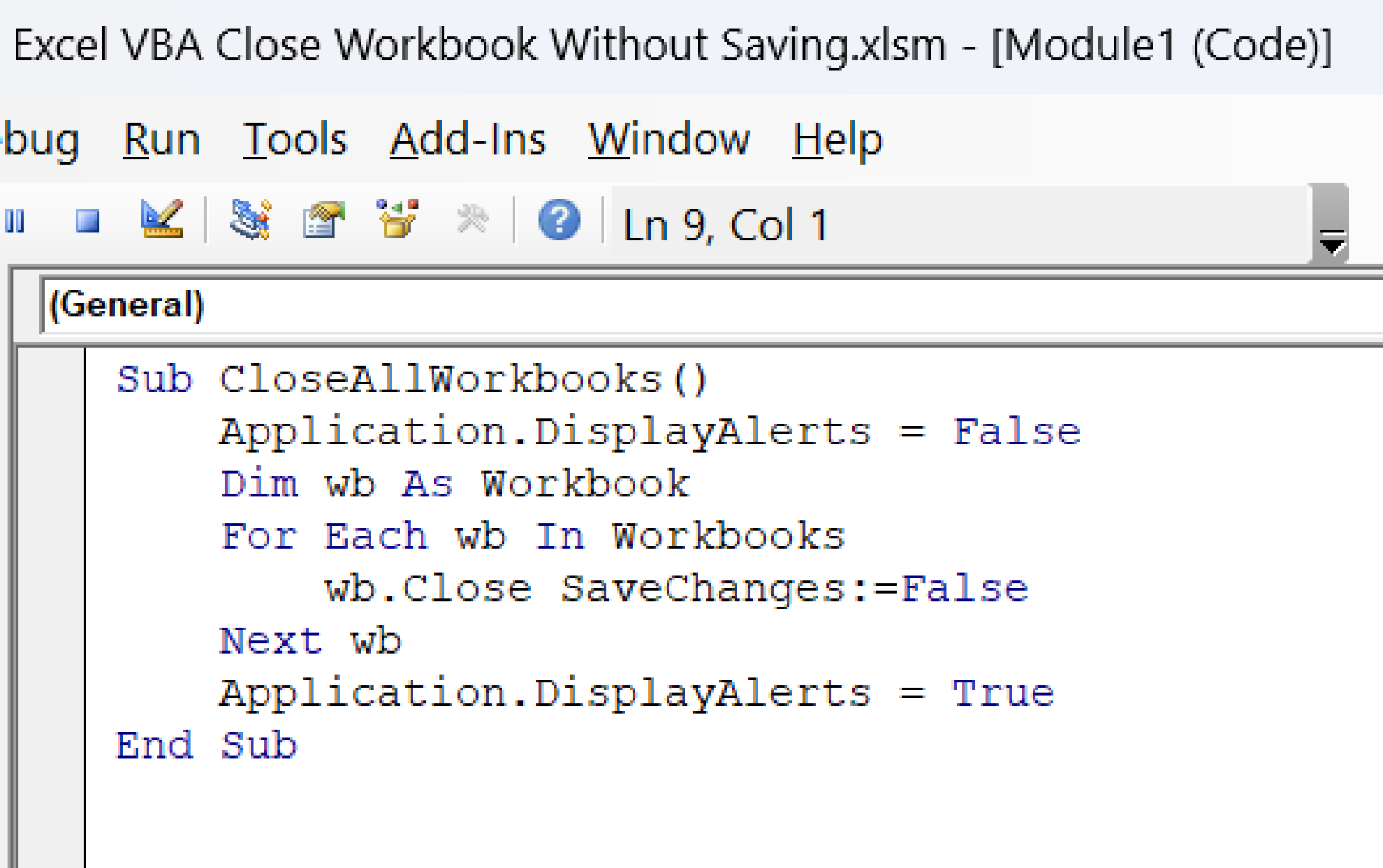 How To Close Workbook Without Saving In Excel Vba Excel Insider