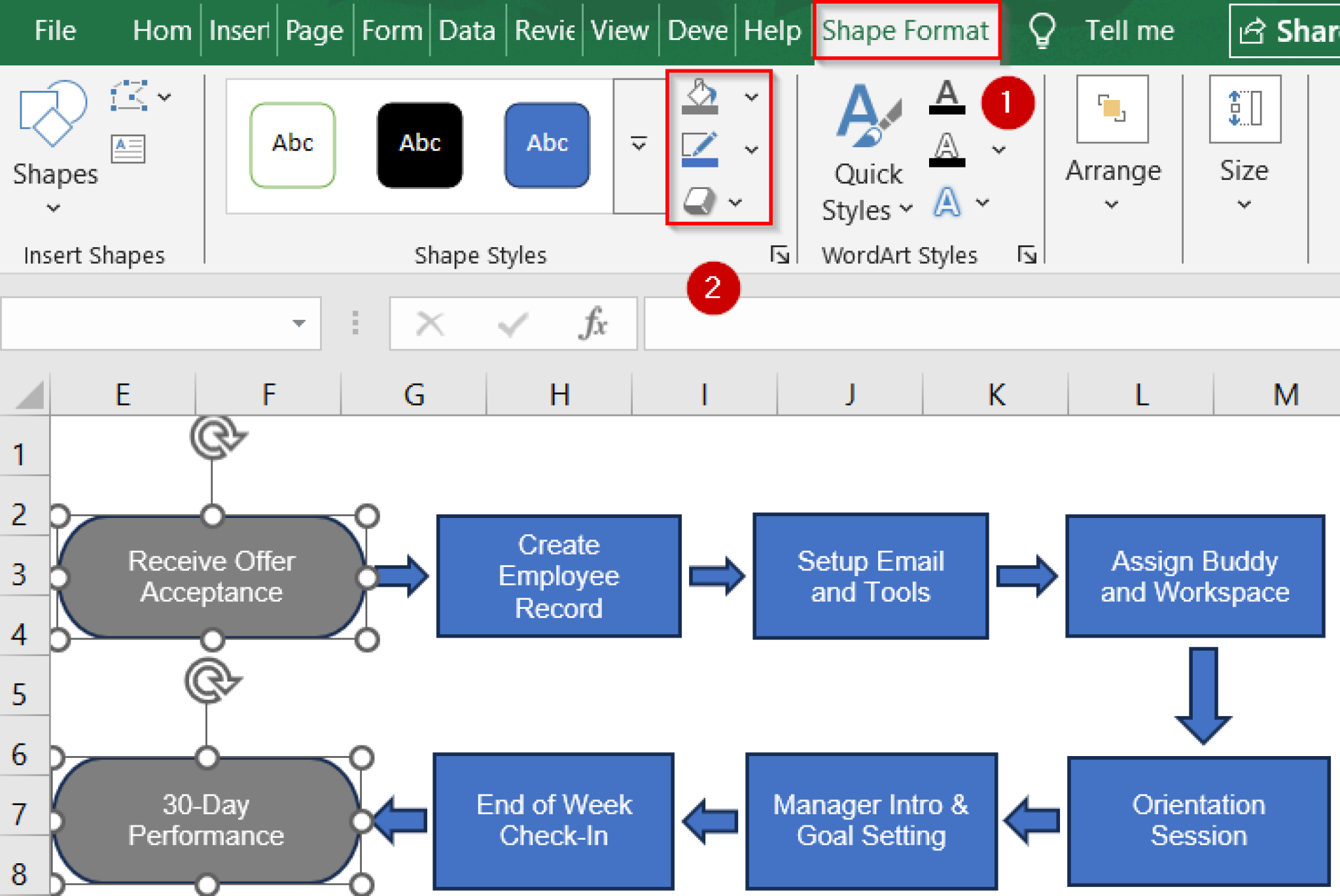 How to Create a Flowchart in Excel (with 4 Easy Steps) - Excel Insider