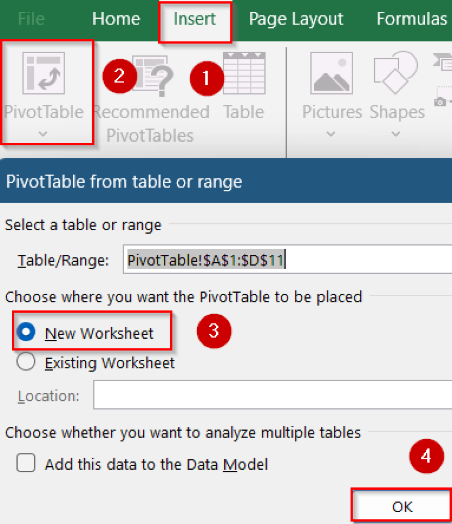 How to Create a Matrix in Excel (5 Different Examples) - Excel Insider
