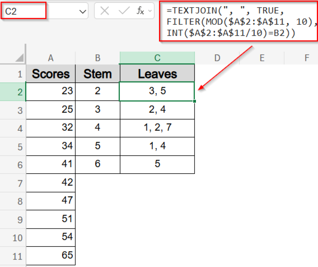 How to Create a Stem and Leaf Plot in Excel (2 Easy Ways) - Excel Insider