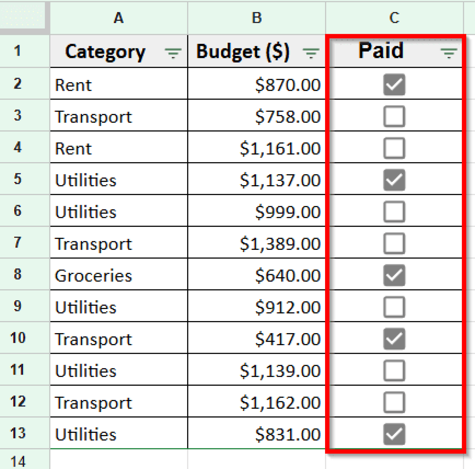 How to Hide Rows Based on Cell Value in Google Sheets - Excel Insider