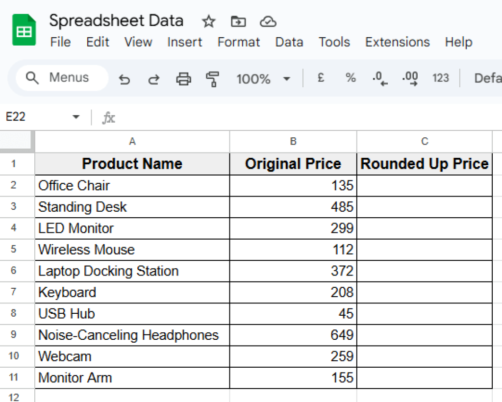 How to Round Up to the Nearest 100 in Google Sheets - Excel Insider