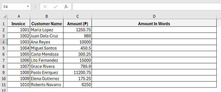 How to Convert Number to Words in Excel for Peso (2 Ways) - Excel Insider