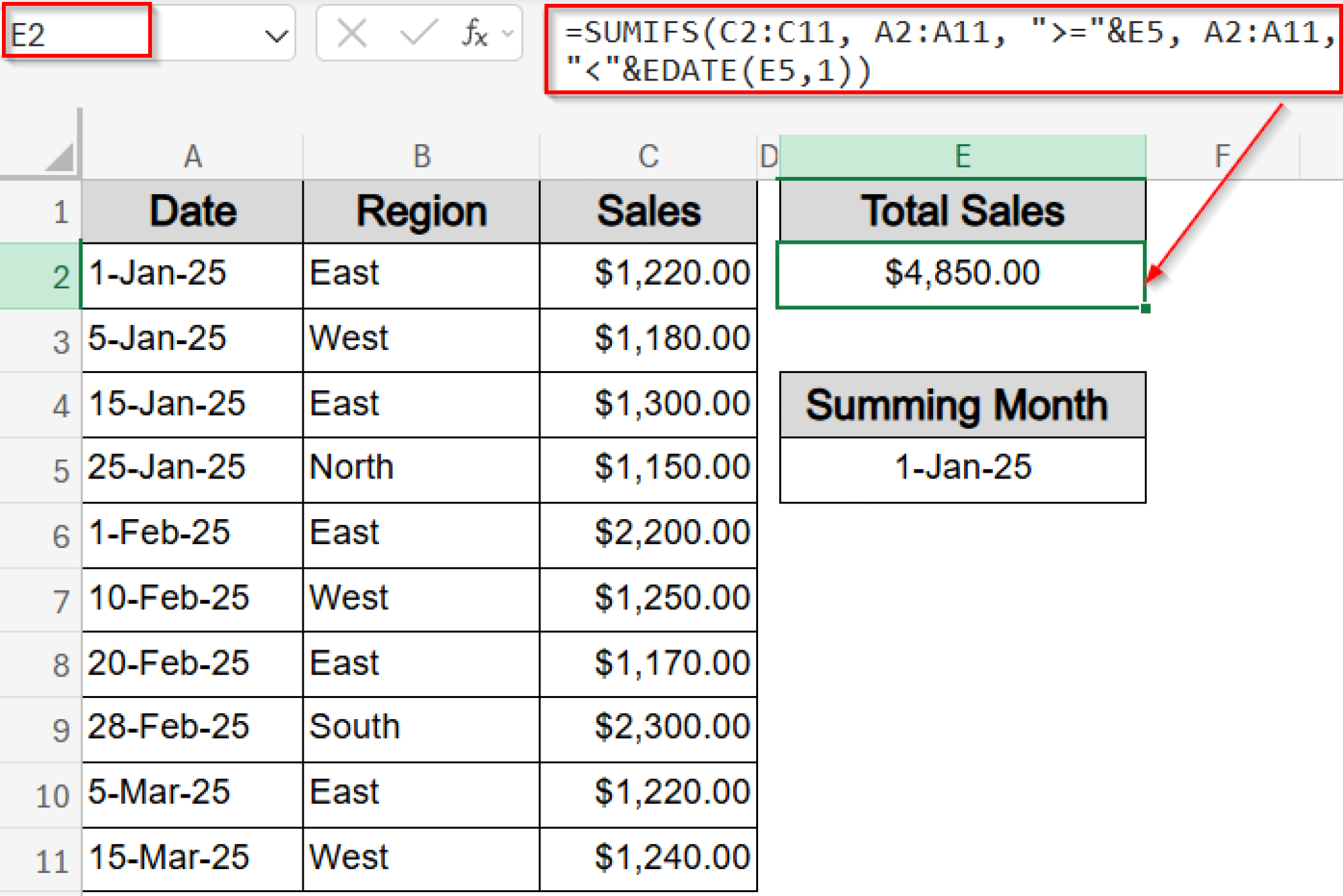 How to Use SUMIFS with Date Range by Month in Excel - Excel Insider
