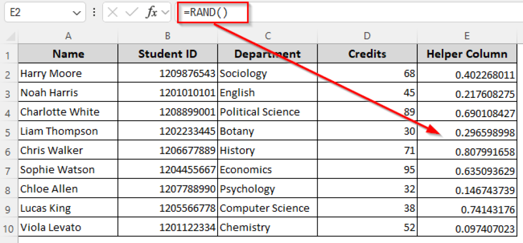 How to Randomize a List of Names in Excel (6 Quick Methods) - Excel Insider