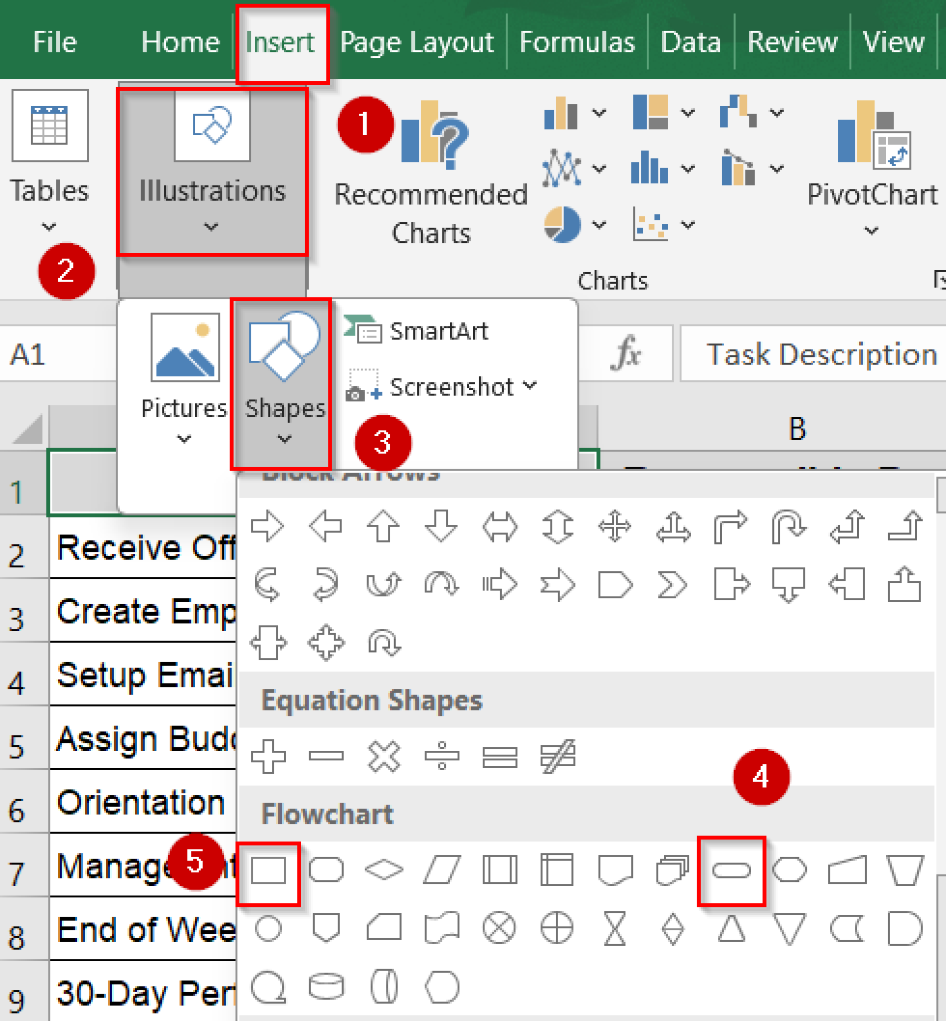 How to Create a Flowchart in Excel (with 4 Easy Steps) - Excel Insider