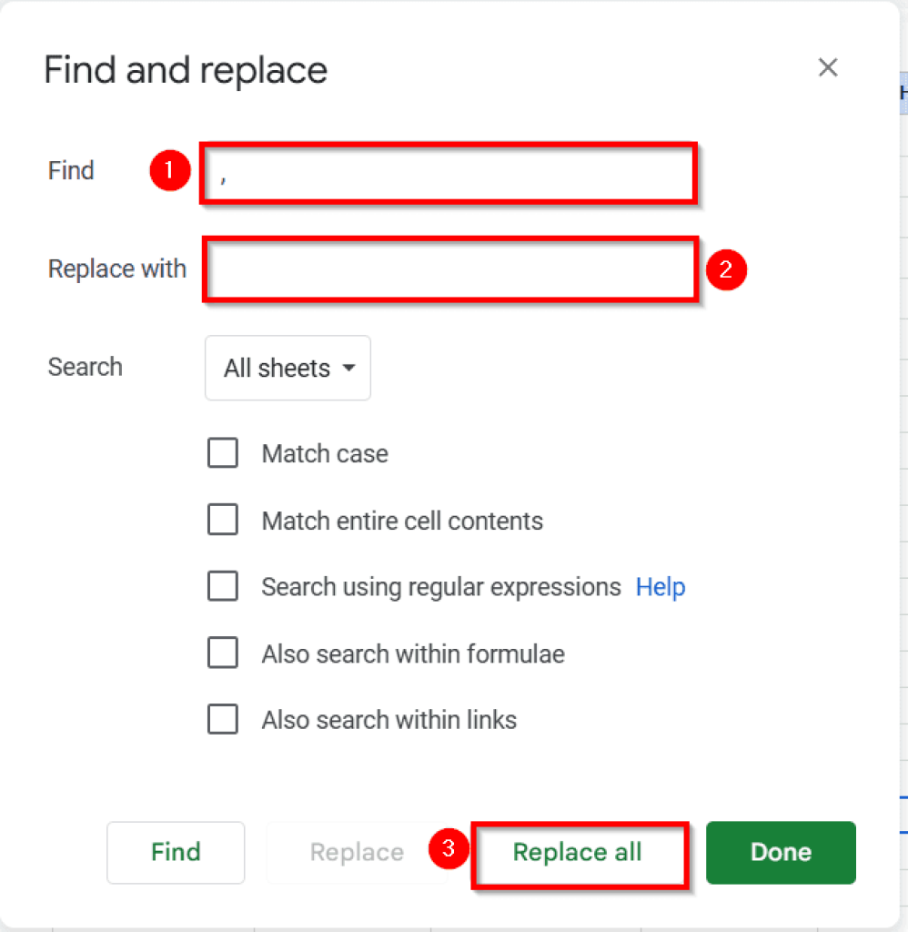 How to Remove Comma in Google Sheets (3 Effective Ways) - Excel Insider