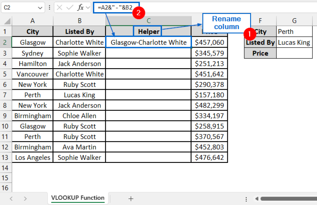 Vlookup from Multiple Columns with Only One Return in Excel - Excel Insider