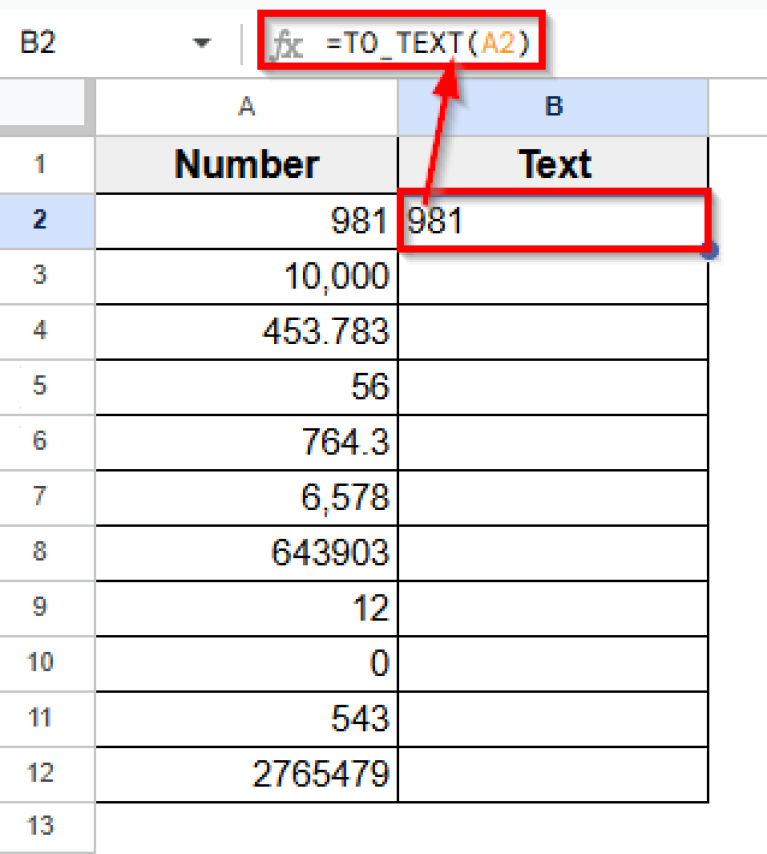 How to Convert Number to Text in Google Sheets (3 Suitable Ways) - Excel Insider