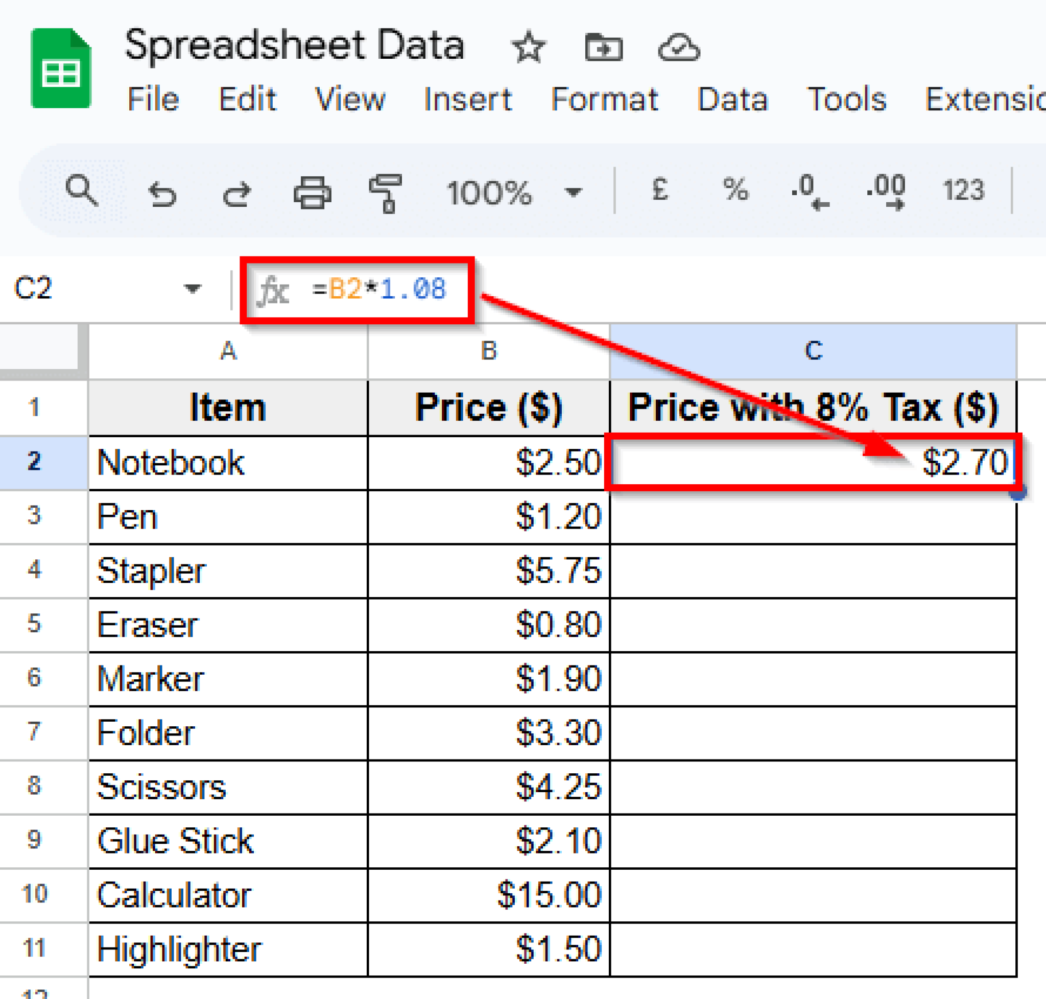 How to Multiply Column by a Constant in Google Sheets - Excel Insider