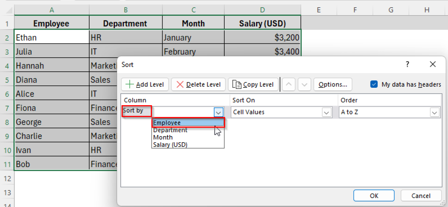 How to Sort Alphabetically in Excel & Keep Rows Together - Excel Insider