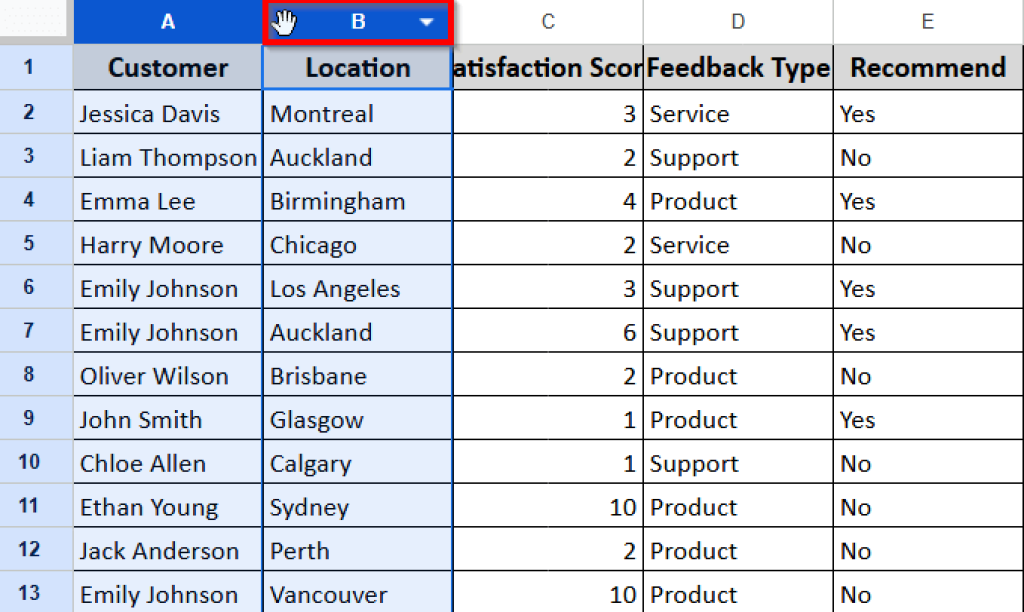 How to Swap Columns in Google Sheets (2 Quick Methods) - Excel Insider
