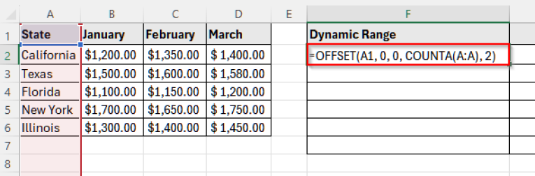 How To Create Dynamic Range Using Offset Function In Excel Excel Insider