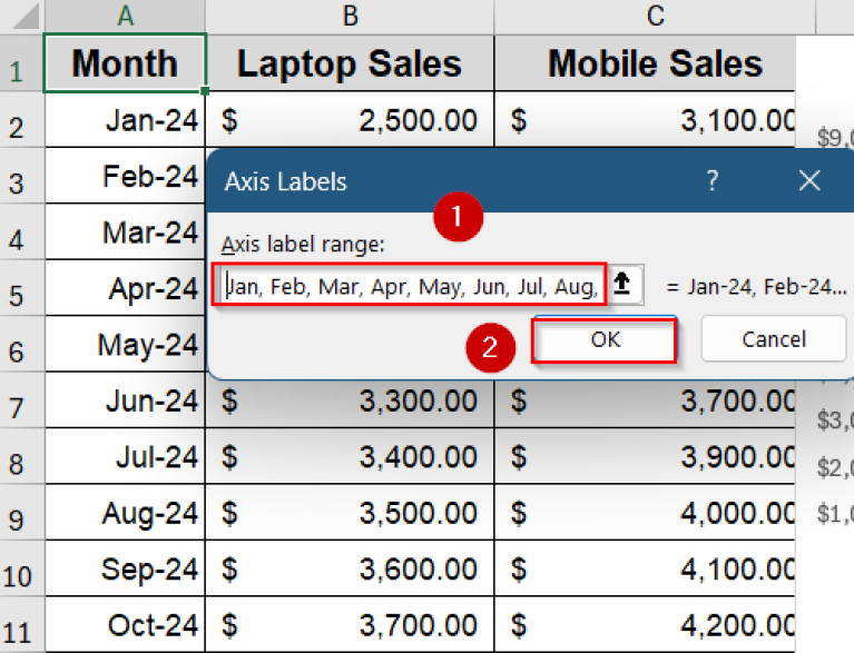 How to Change X Axis Values in Excel Chart (3 Simple Ways) - Excel Insider