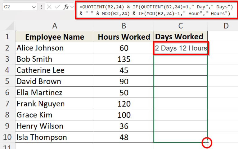 How to Convert Hours to Days in Excel (4 Simple Ways) - Excel Insider