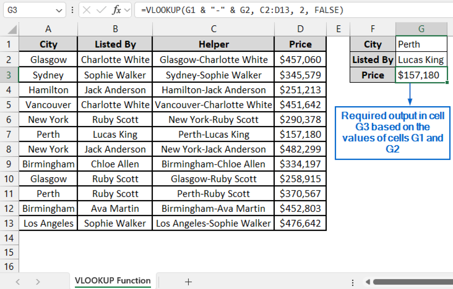 Vlookup from Multiple Columns with Only One Return in Excel - Excel Insider