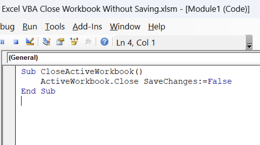 How To Close Workbook Without Saving In Excel Vba Excel Insider