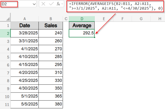 Calculate Average If A Range Lies Between Two Values In Excel Excel Insider