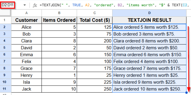 How to Concatenate Text and Formula in Google Sheets - Excel Insider