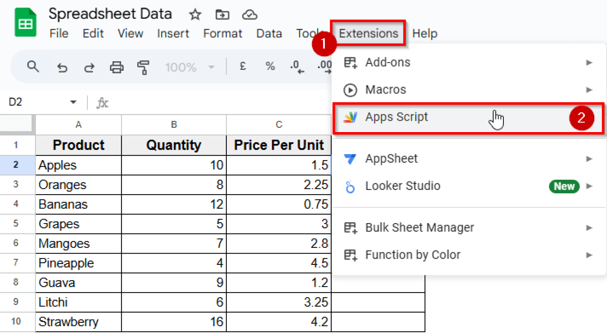 How to Multiply Columns in Google Sheets (3 Simple Ways) - Excel Insider