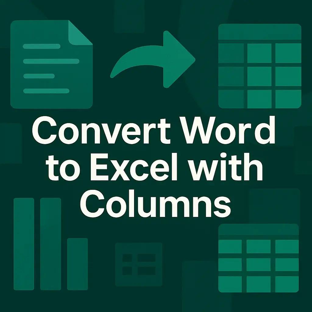 How to Convert Word to Excel with Columns (2 Suitable Ways) - Excel Insider