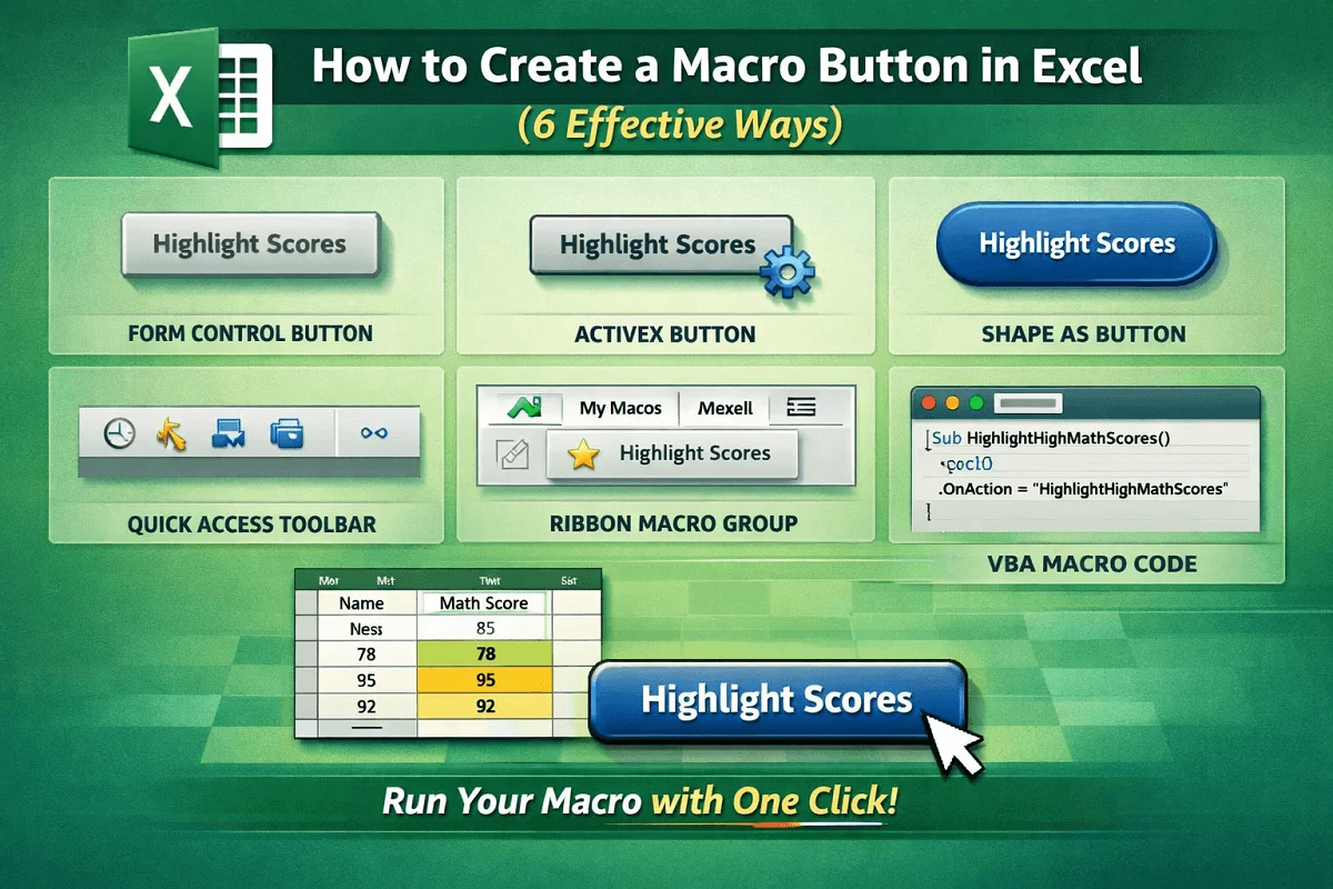 How to Create a Macro Button in Excel (6 Effective Ways) - Excel Insider