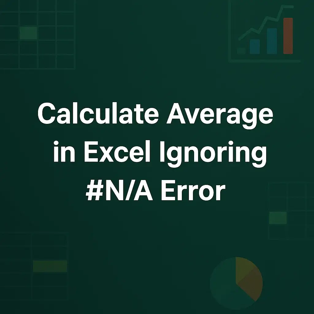How to Calculate Average in Excel Ignoring #N/A Error - Excel Insider