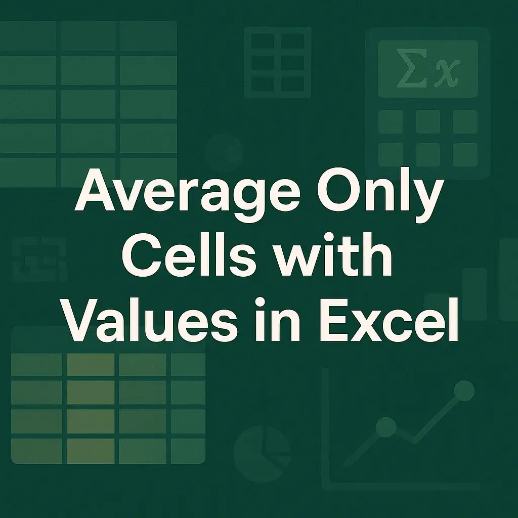 How to Average Only Cells with Values in Excel (2 Simple Ways) - Excel ...
