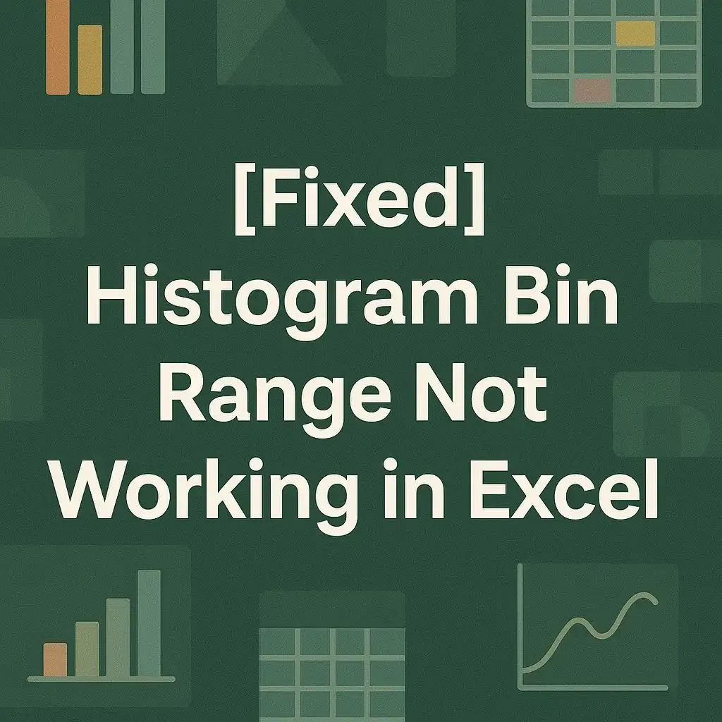[Fixed] Histogram Bin Range Not Working in Excel - Excel Insider