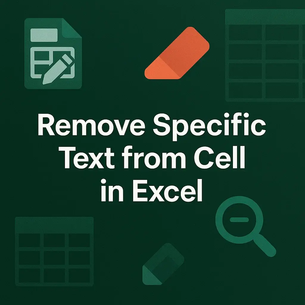 How to Remove Specific Text from Cell in Excel (5 Effective Ways) - Excel Insider