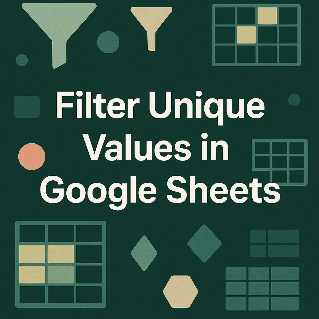 How to Filter Unique Values in Google Sheets (3 Useful Methods) - Excel Insider