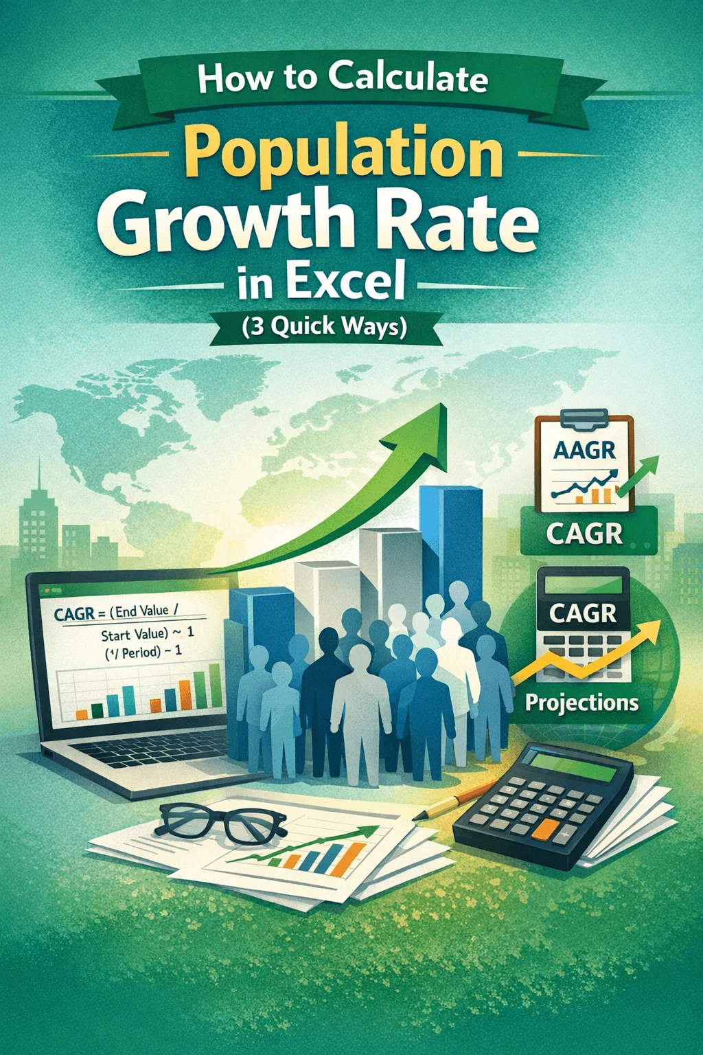 How to Calculate Population Growth Rate in Excel (3 Quick Ways) - Excel ...