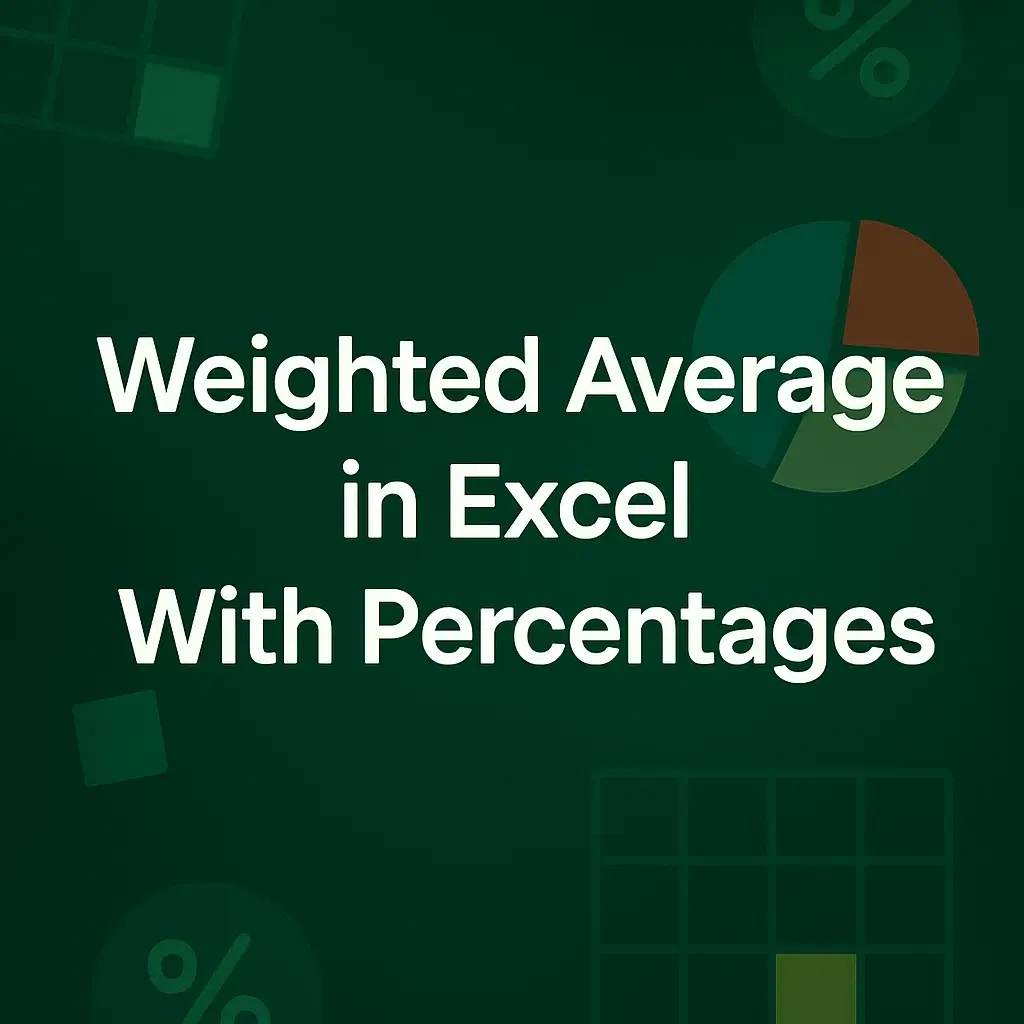 How to Calculate Weighted Average in Excel With Percentages - Excel Insider