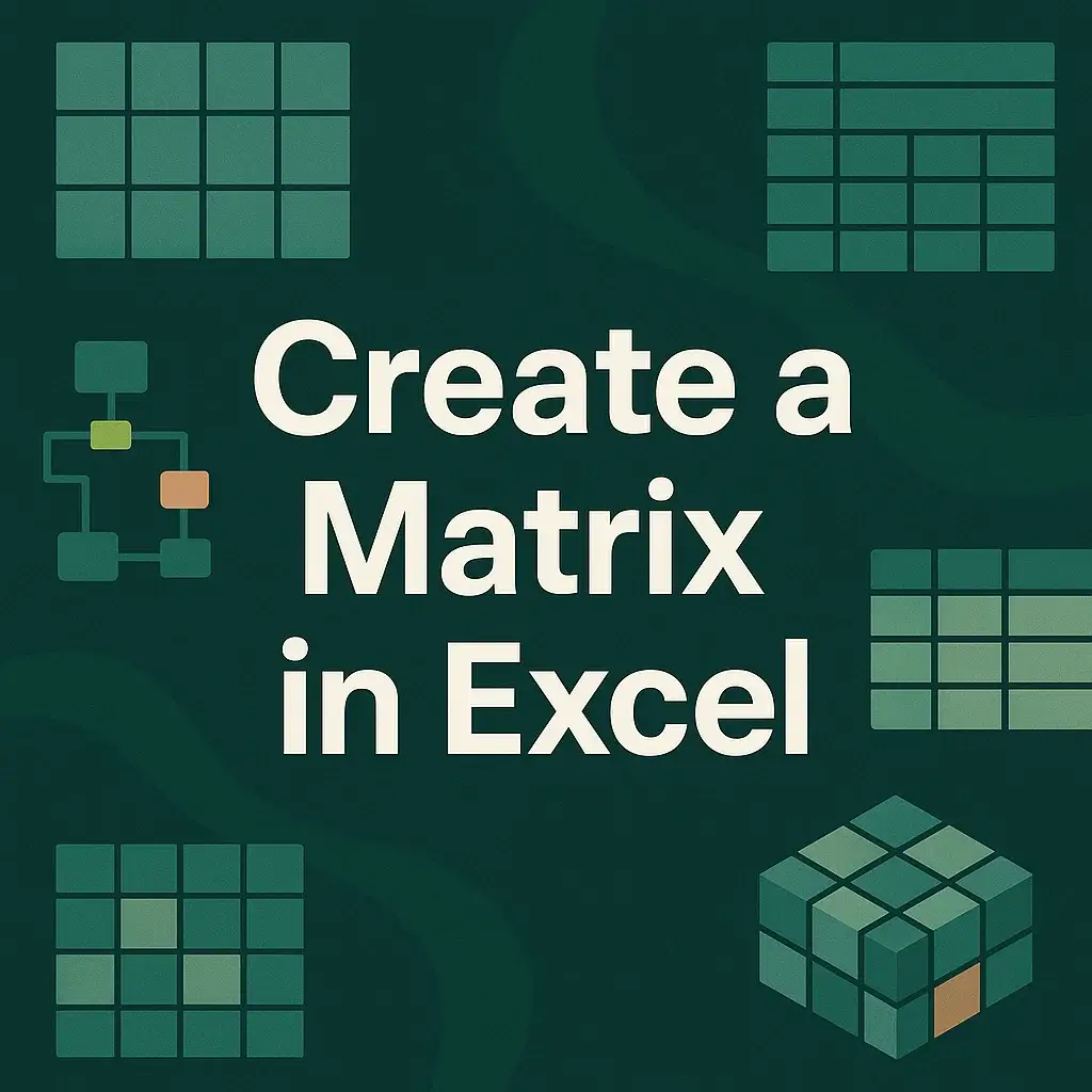 How to Create a Matrix in Excel (5 Different Examples) - Excel Insider