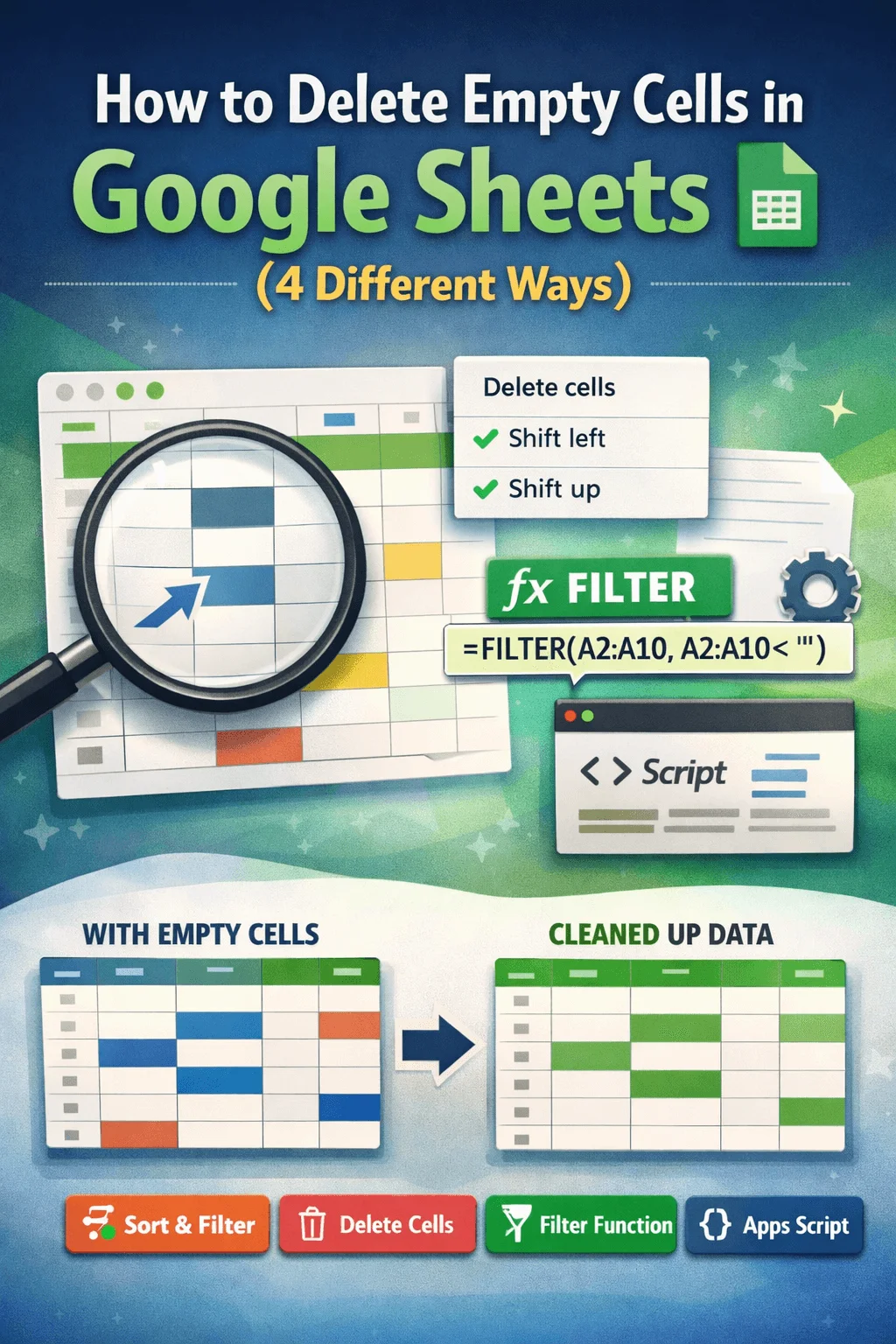 How to Delete Empty Cells in Google Sheets (4 Different Ways) - Excel ...