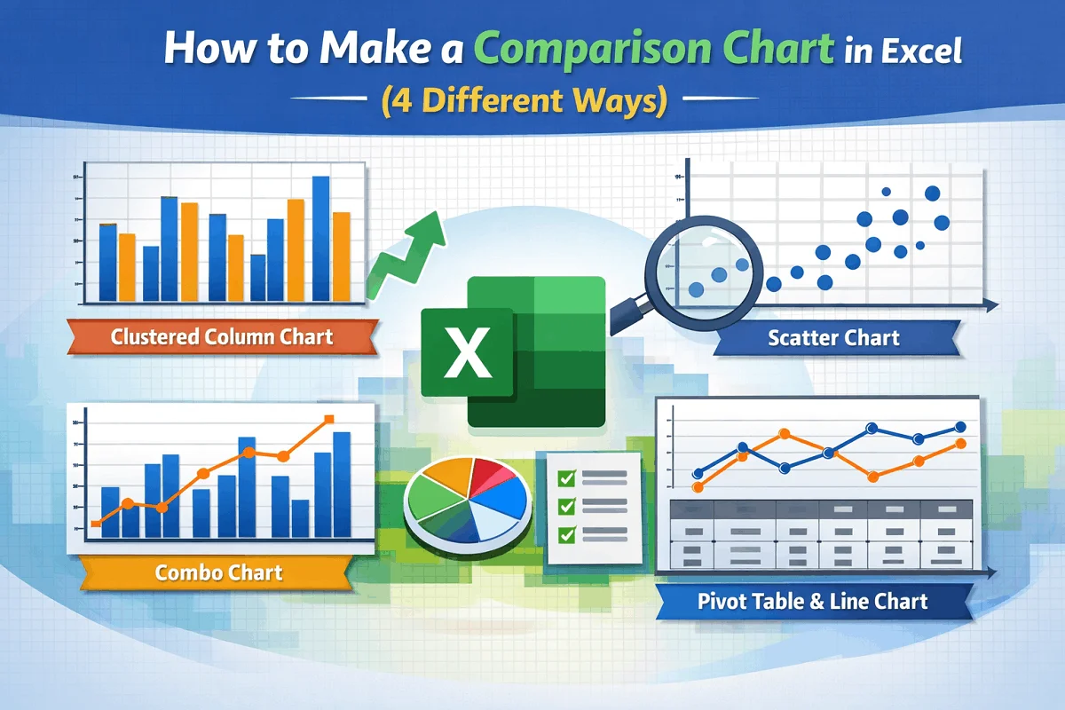 How to Make a Comparison Chart in Excel (4 Different Ways) - Excel Insider