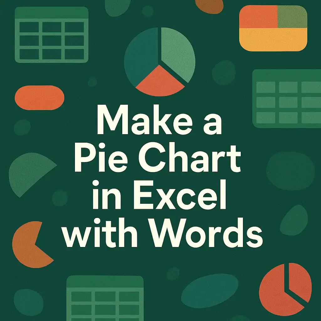 How to Make a Pie Chart in Excel with Words (with Simple Steps) - Excel ...